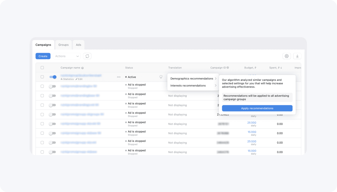 Use automatic targeting for your advertising campaigns