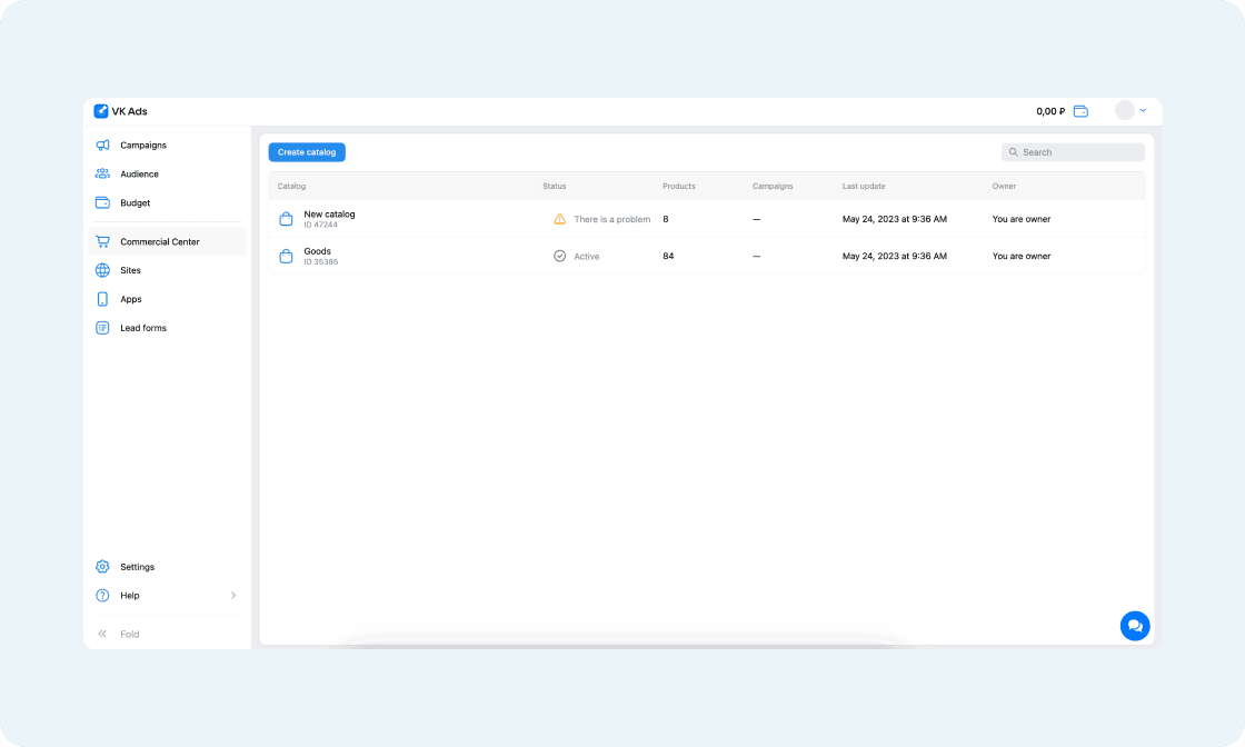Product catalogs: how to promote goods and services in VK Ads